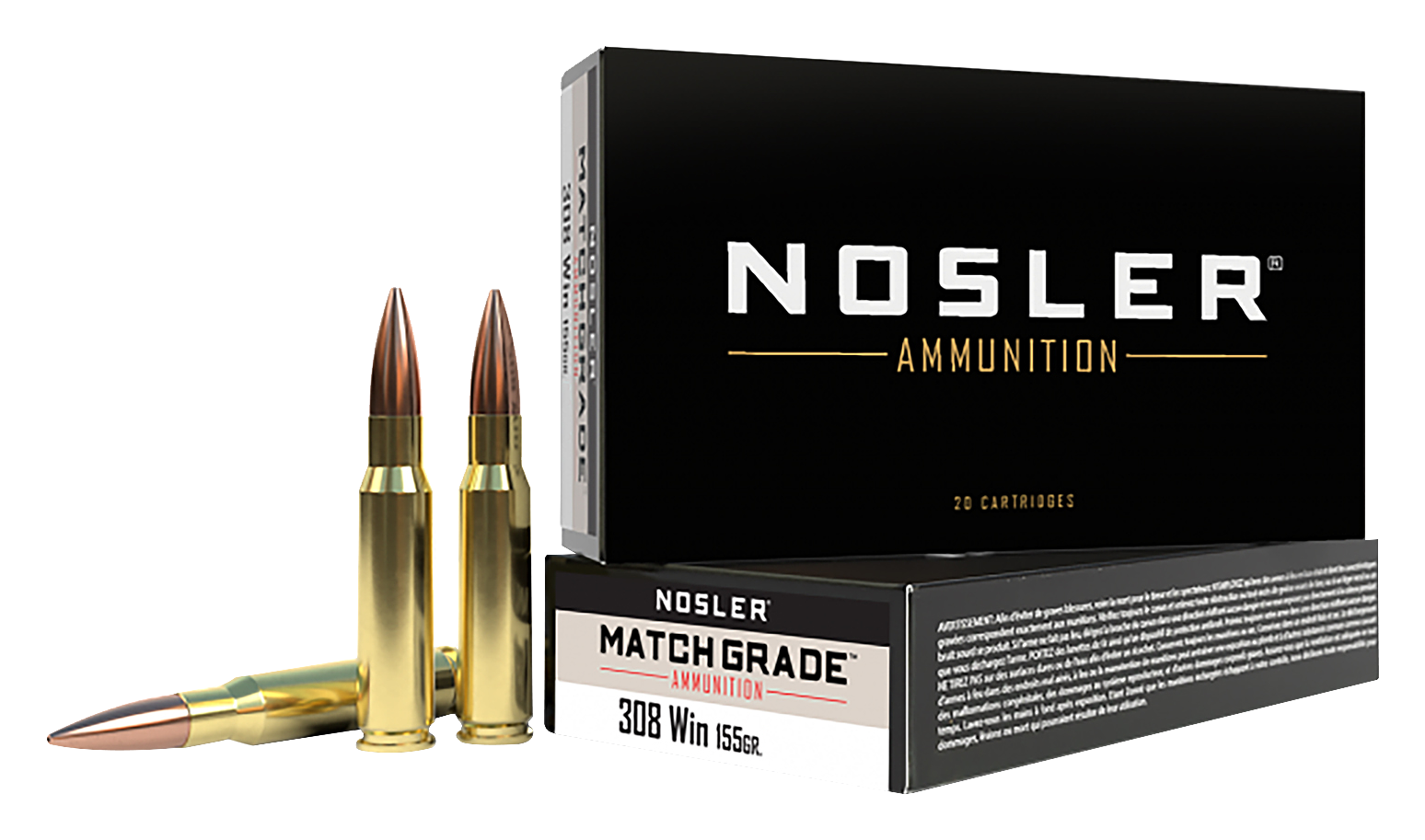 Nosler Match Grade .308 Winchester 155 Grain Centerfire Rifle Ammo | Mack's Prairie Wings